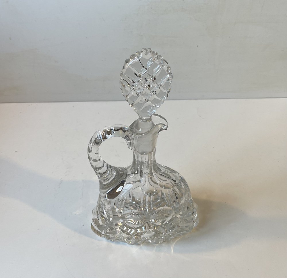 French Cut Crystal Port Decanter with Handle, 1950s for sale at Pamono