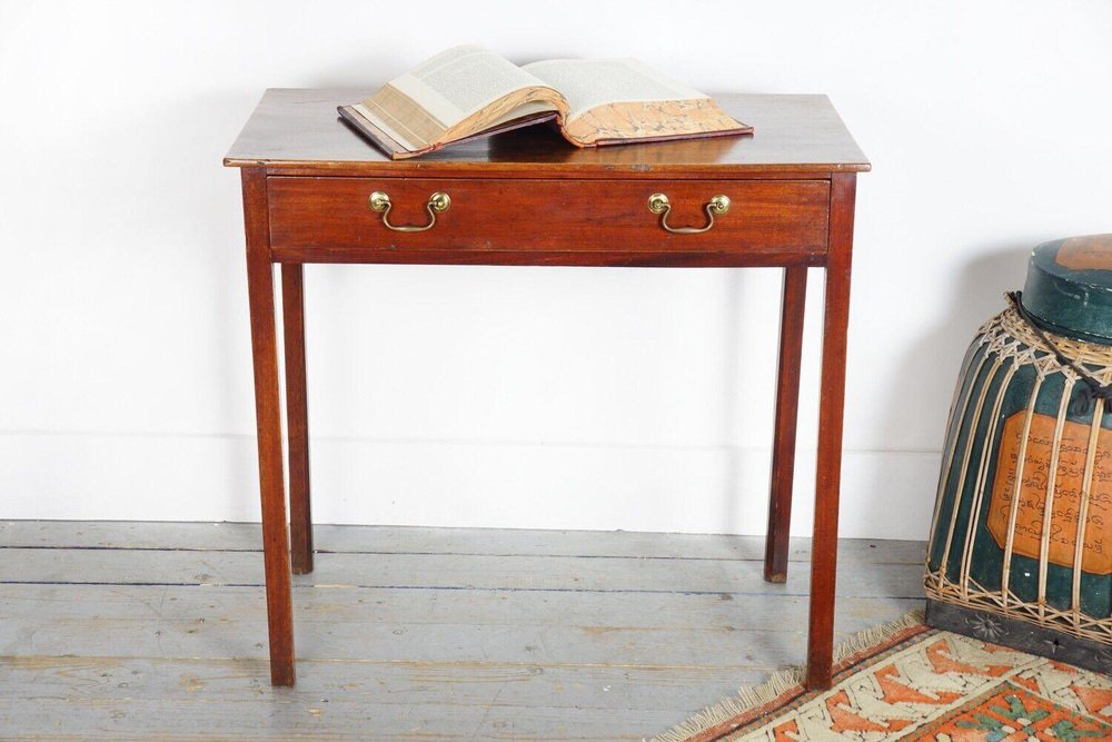 Antique English Oak Side Table or Desk, 19th Century for sale at Pamono