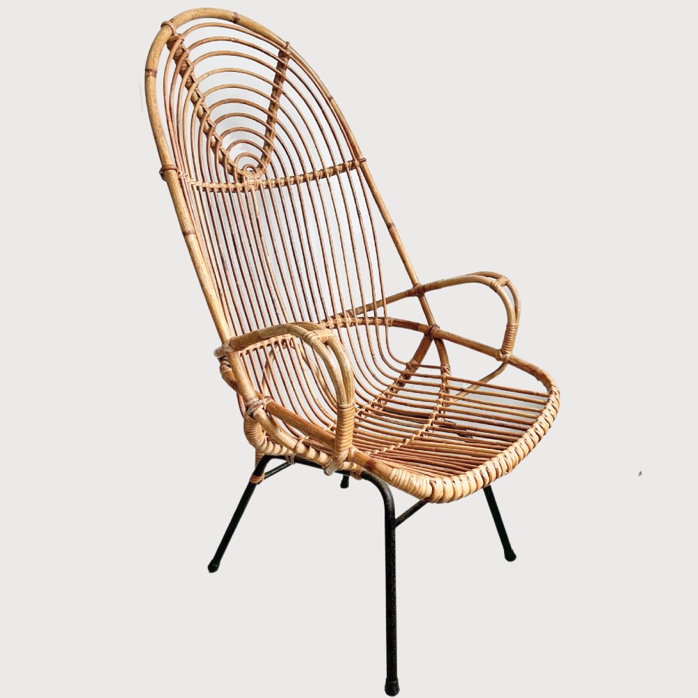 Rattan Chair From Rohé Noordwolde 1950s For Sale At Pamono