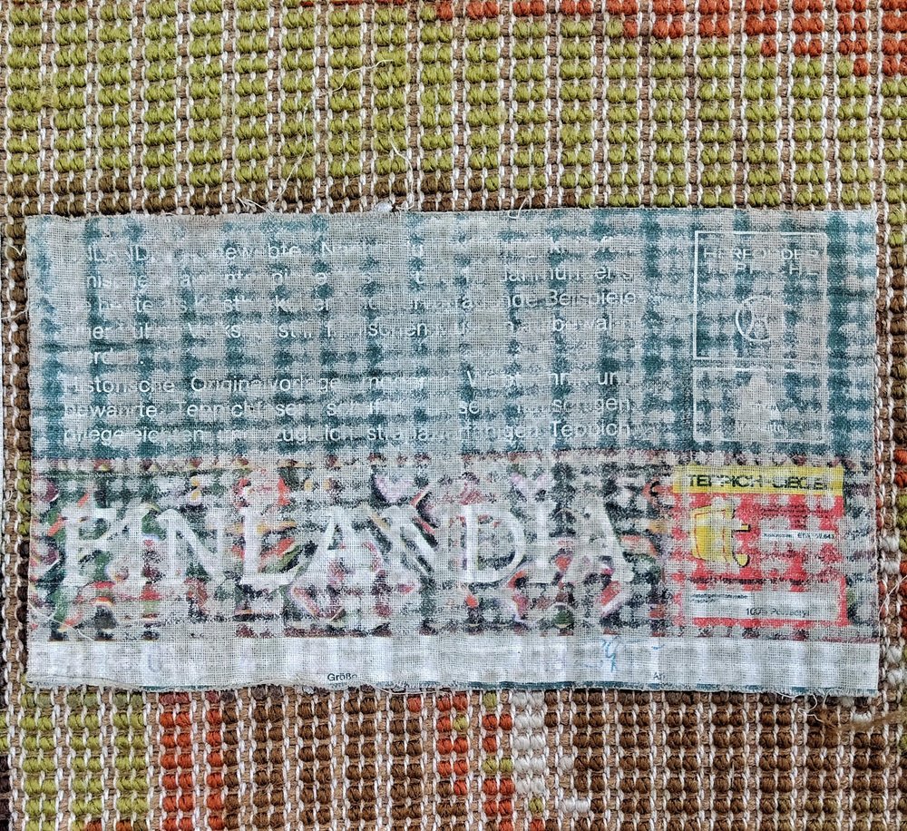 Mid-Century Modern Rug Finlandia with Nordic Traditional Symbols ...