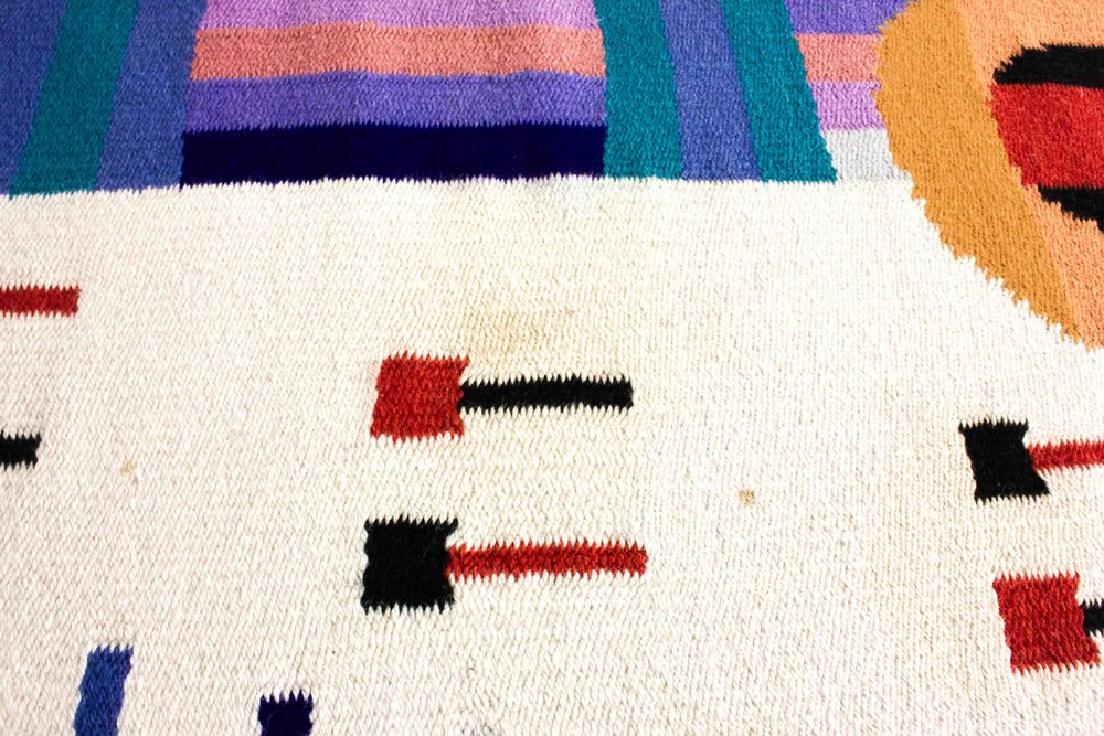 Vintage Colorful Wool Rug, 1970s for sale at Pamono