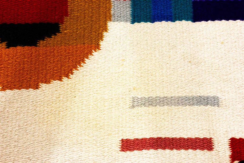 Vintage Colorful Wool Rug, 1970s for sale at Pamono