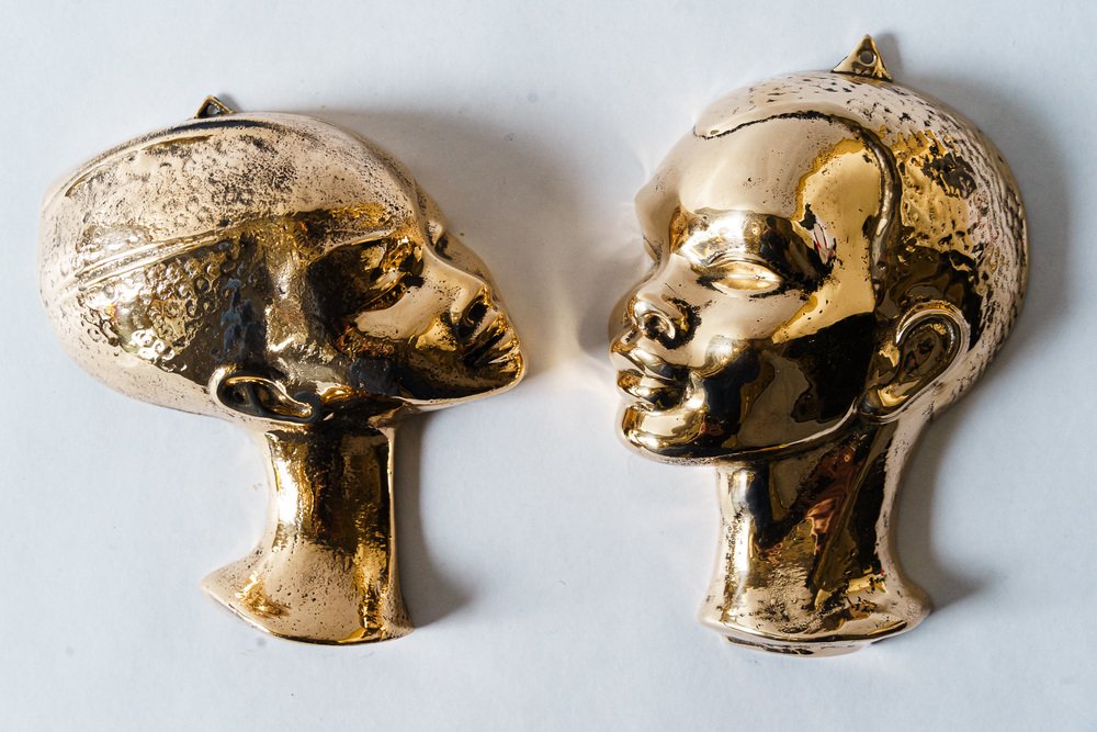 Bronze Reliefs, Vienna, Austria, 1950s, Set of 2 for sale at Pamono