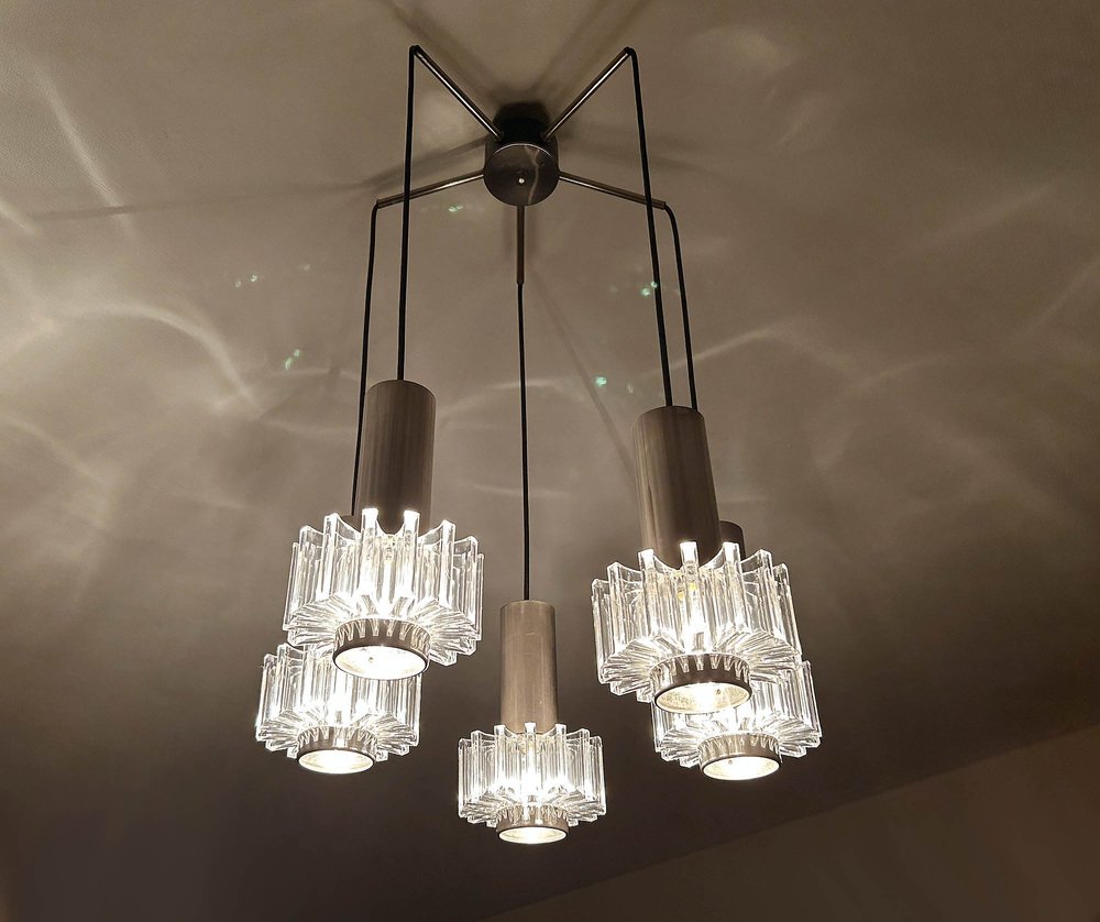 Vintage Cascade Pendant Light from Honsel, 1970s for sale at Pamono