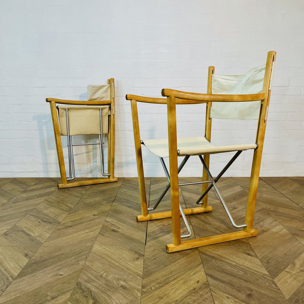 Folding Director Chairs by Peter Karpf for Skagerak, 1990s, Set of 4 ...