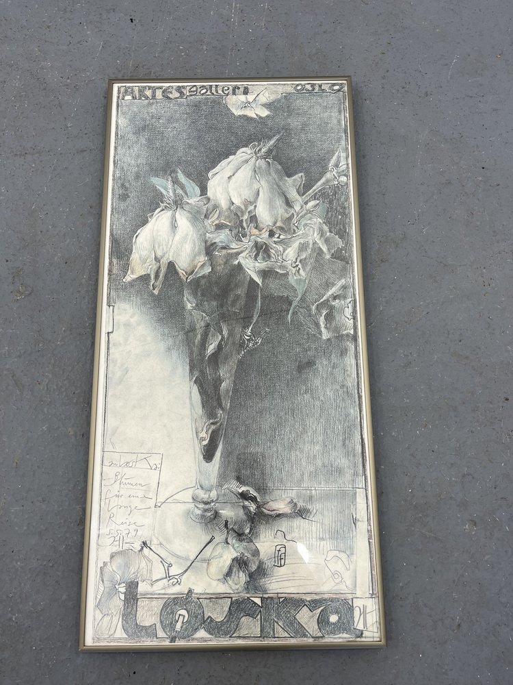 Horst Janssen, Flowers, 1981, Art Print for sale at Pamono