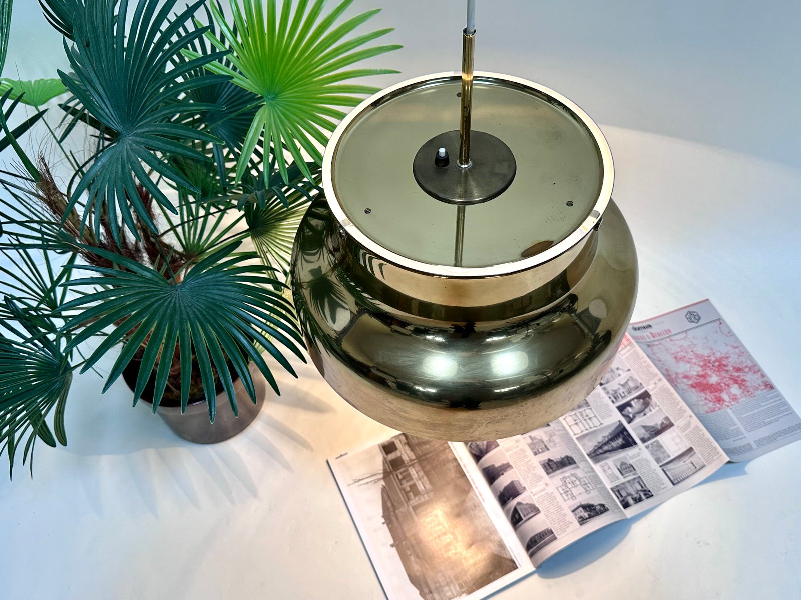 Brutalistische Bumling Hängelampe aus Messing von Anders Pehrson für Ateljé Lyktan, Schweden ...