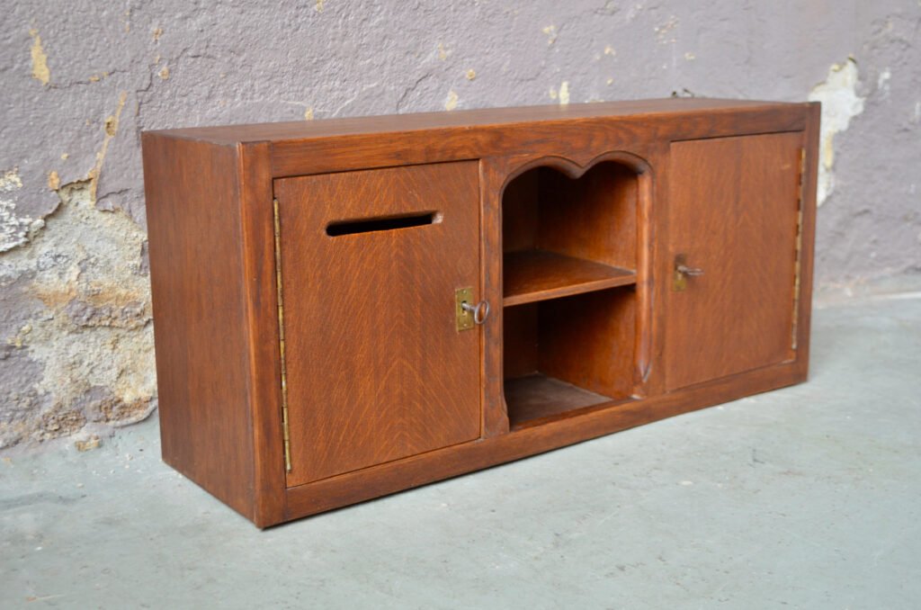 Antique Wooden Letter Box, 1920s for sale at Pamono