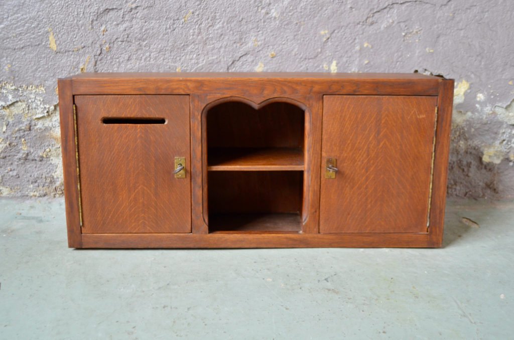 Antique Wooden Letter Box, 1920s for sale at Pamono