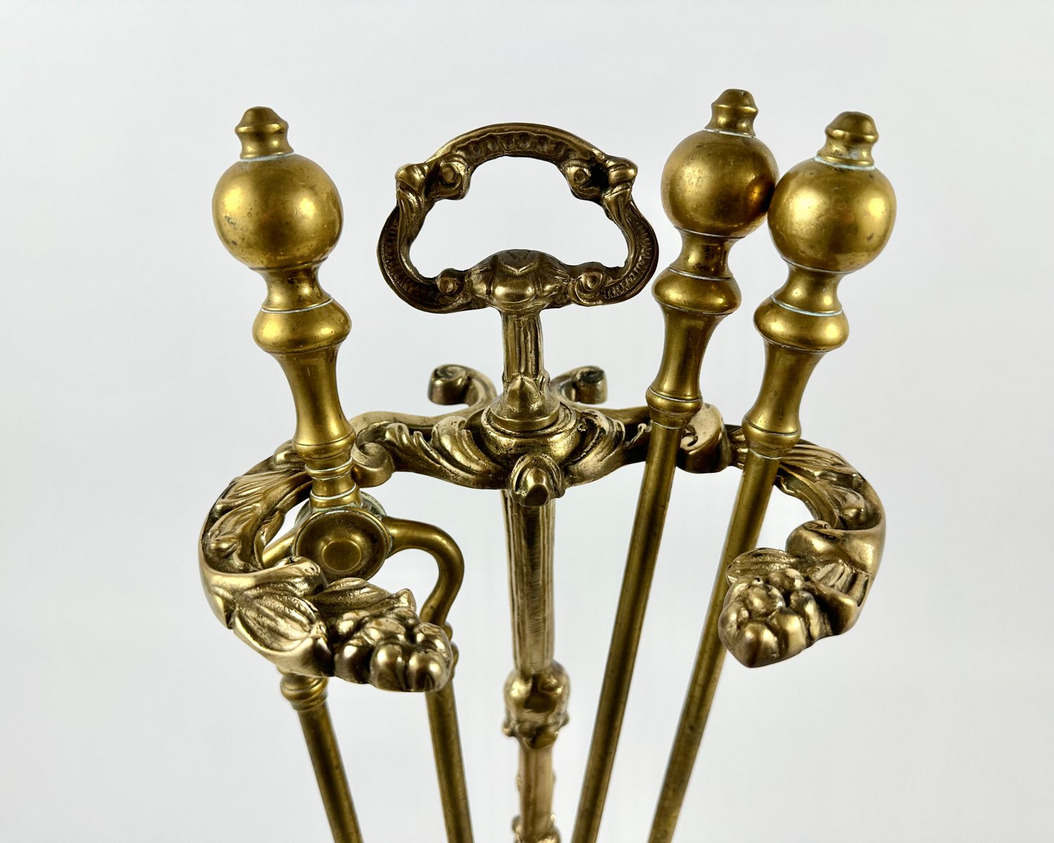 Vintage Baroque Style Bronze Fireplace Tools, France, 1950s, Set of 4 ...