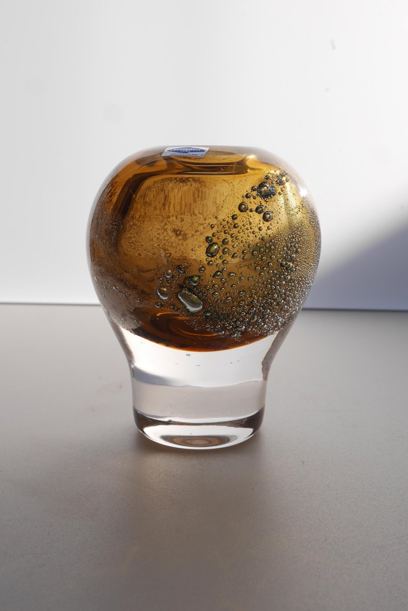 Mid-Century Scandinavian Modern Finnish Art Glass Vase by Heikki Orvola ...
