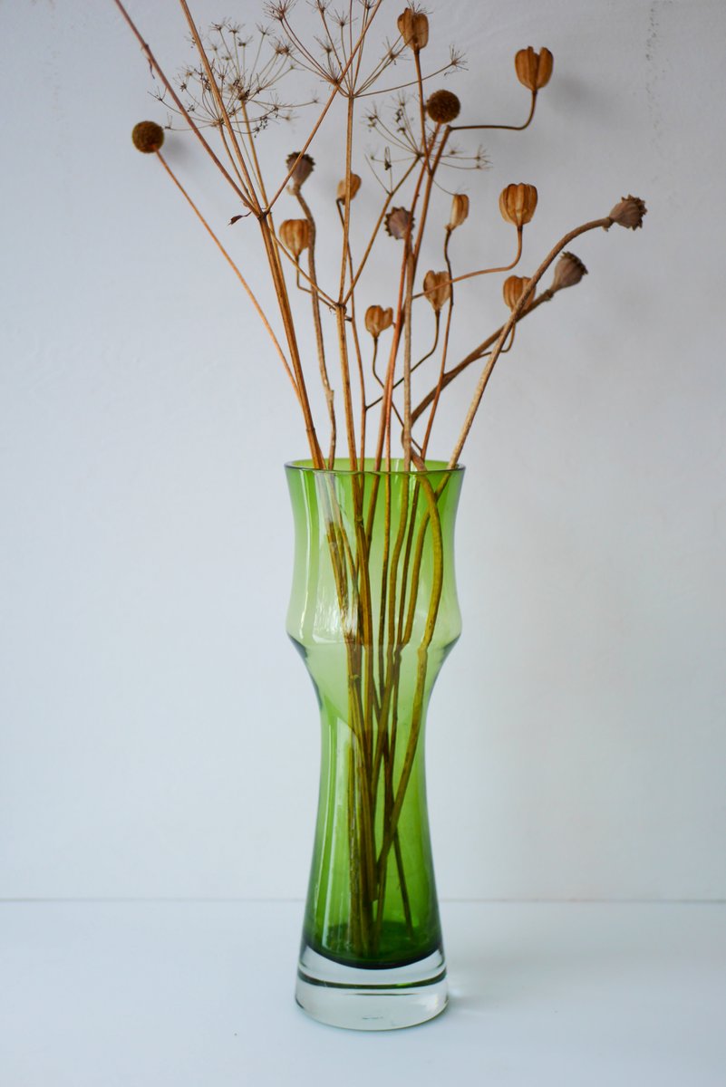 Mid-Century Modern Glass Vase by Bo Borgström for Åseda for sale at Pamono