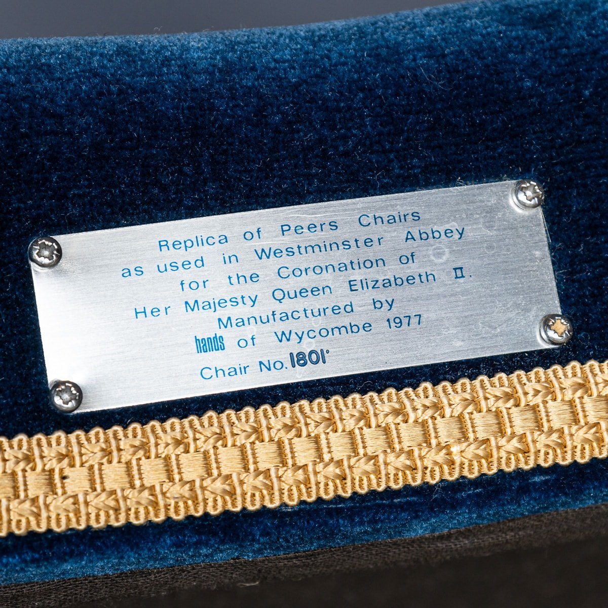 Set of Silver Jubilee Commemorative Chairs by Hands of Wycombe, 1977 ...