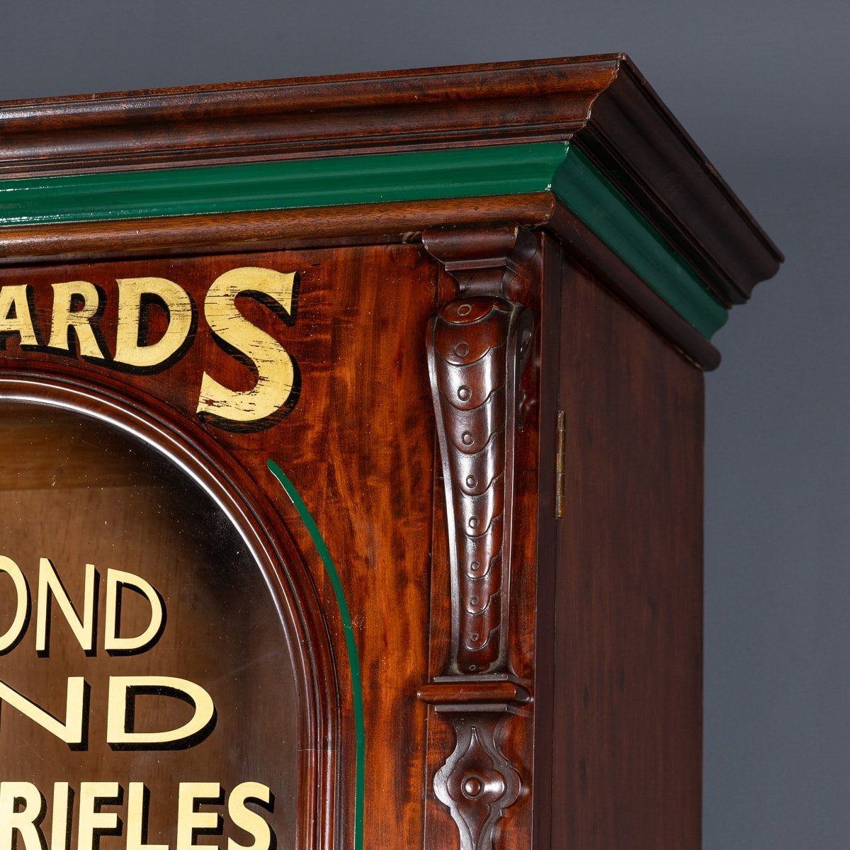 Victorian Mahogany Gun Shop Display Cabinet, 1880s for sale at Pamono