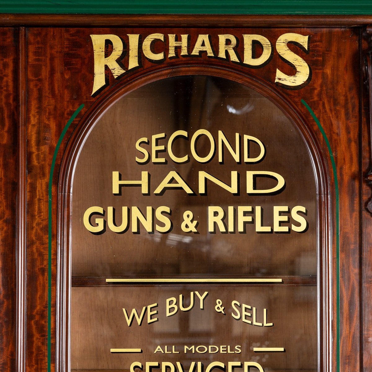 Victorian Mahogany Gun Shop Display Cabinet, 1880s for sale at Pamono