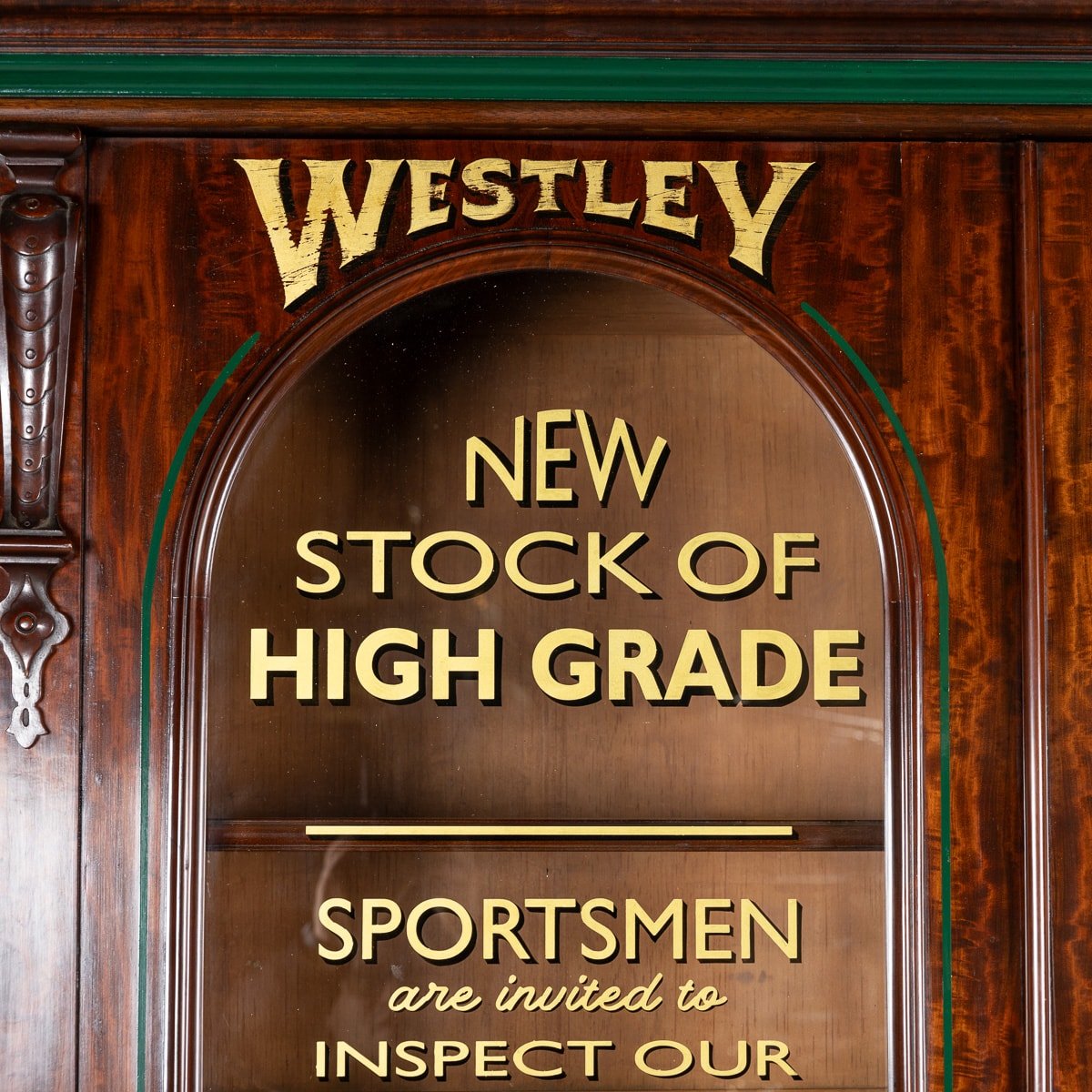 Victorian Mahogany Gun Shop Display Cabinet, 1880s for sale at Pamono