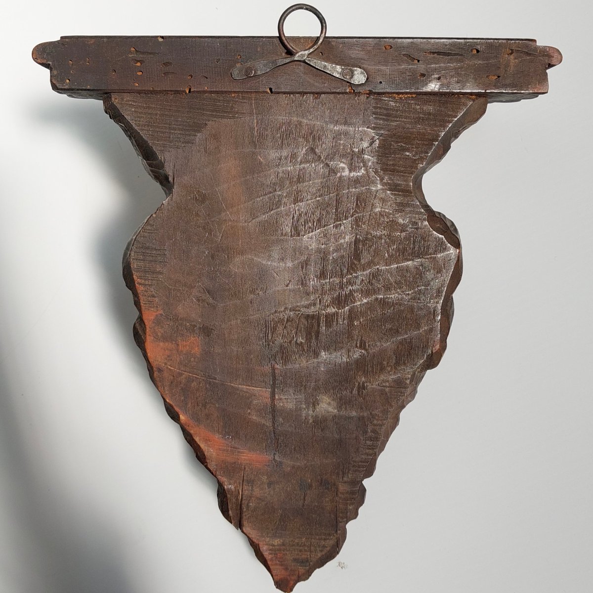 Mask Sculptures with Shelves with Satyr in Carved Wood, Late 19th ...