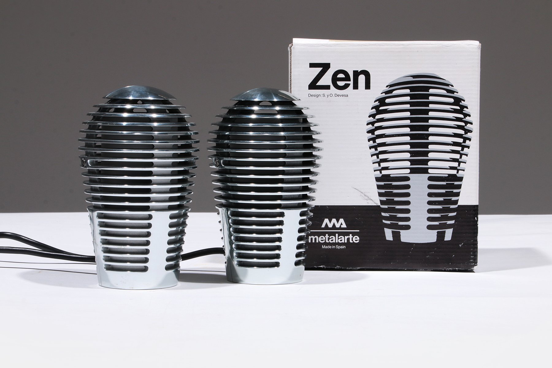 Zen Table Lamps by Sergi & Oscar Devesa for Metalarte, 1984, Set of 2 for sale at Pamono