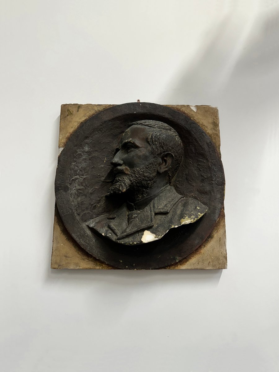 Wall Bust of a Bearded Man, 19th Century, Plaster for sale at Pamono