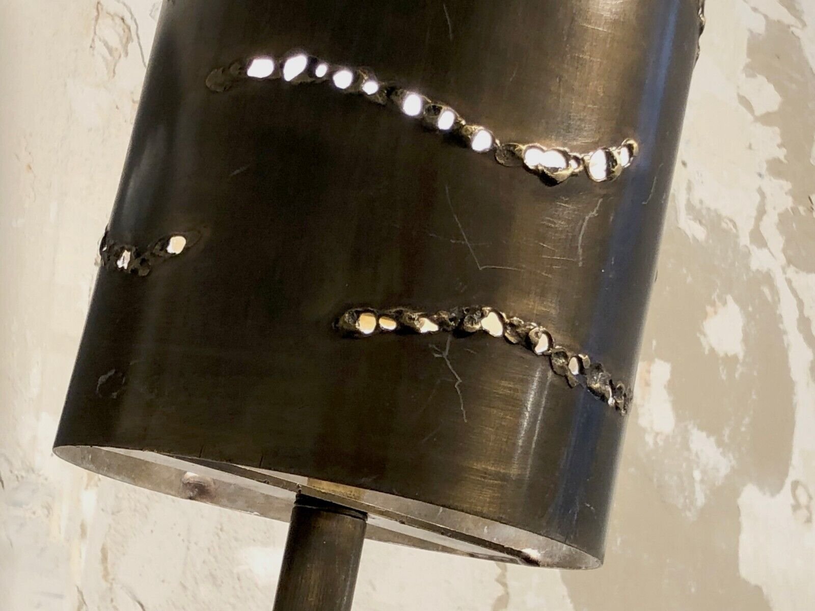 Large Brutalist Torchere Wall Sconce, France, 1970s for sale at Pamono