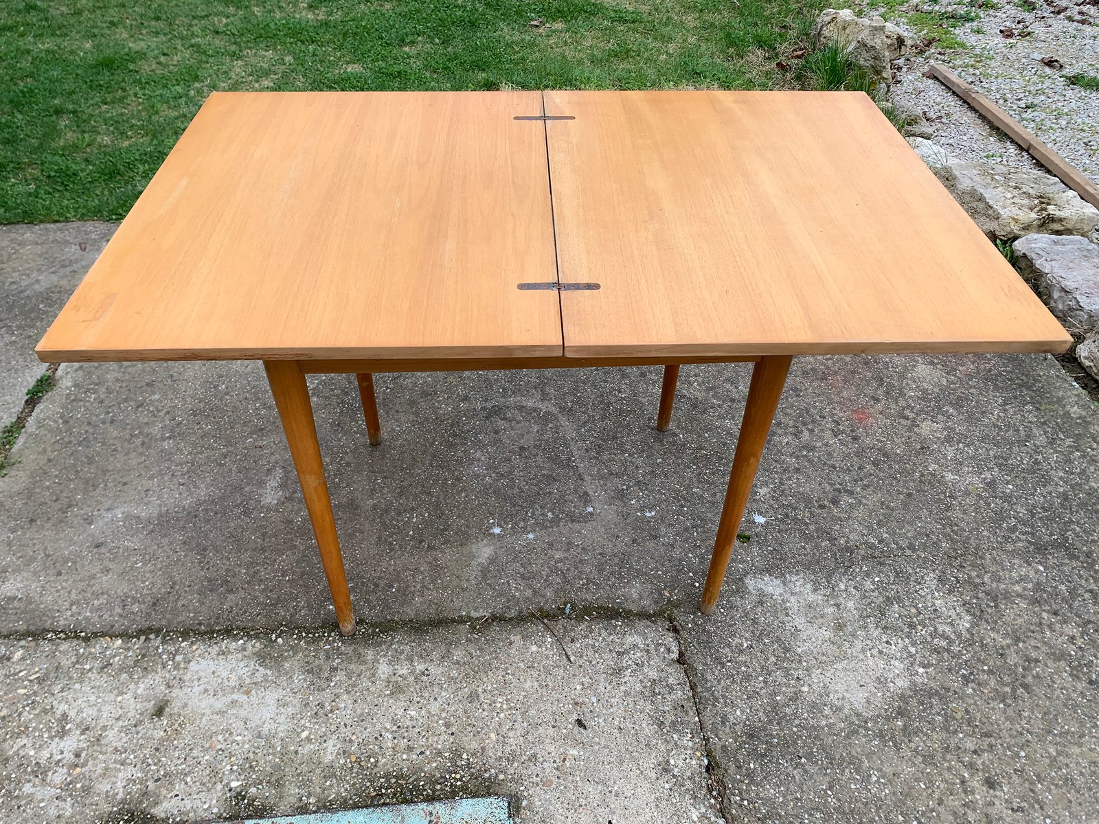 Mid-Century Square Folding Dining Table for sale at Pamono
