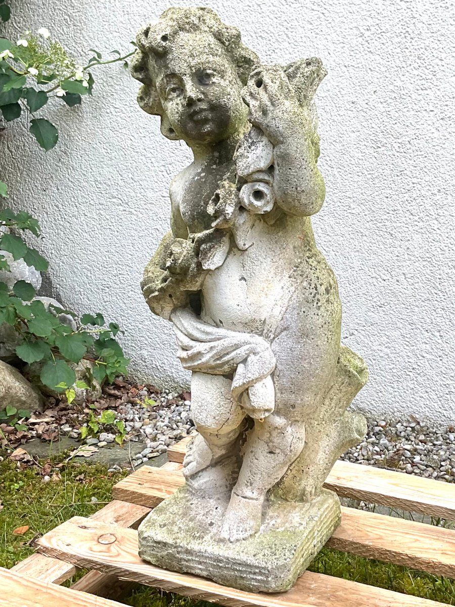 Garden Figurine in Composite Material, 1960s for sale at Pamono