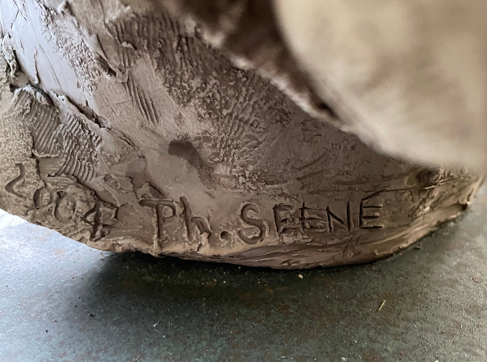 Philippe Seené, Large Bust of a Child, 2004, Clay on Bronze Base for ...