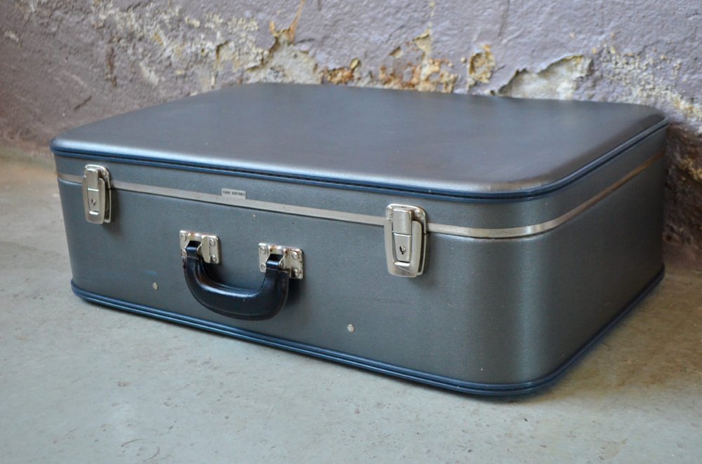 Vintage Grey Suitcase, 1950s for sale at Pamono