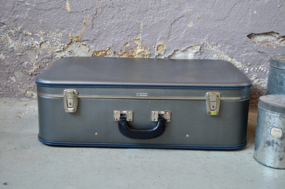 Vintage Grey Suitcase, 1950s for sale at Pamono