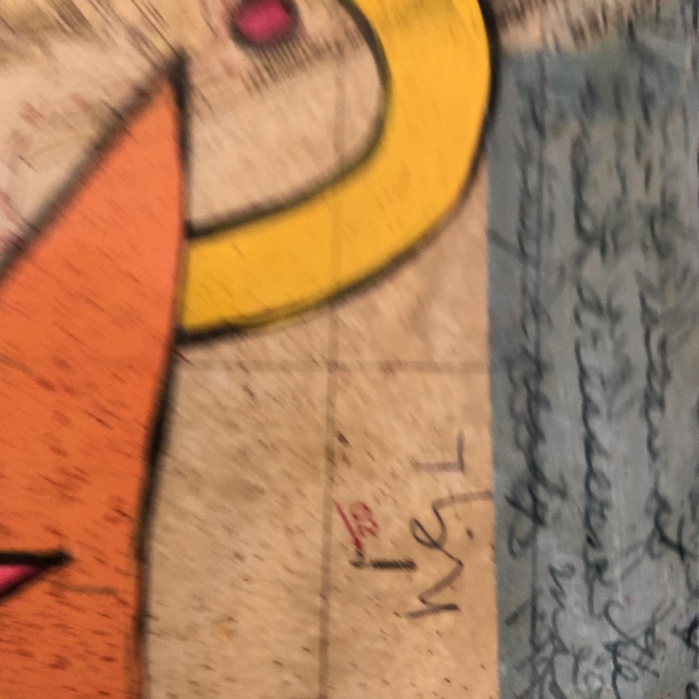 Wayne Cunningham Goliath Over Ny Harbor, Abstract Painting for sale at ...