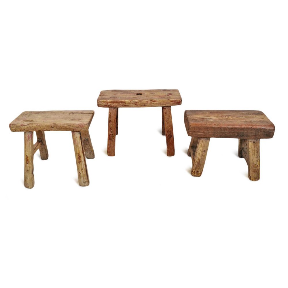 Vintage Elm Farm Stool for sale at Pamono