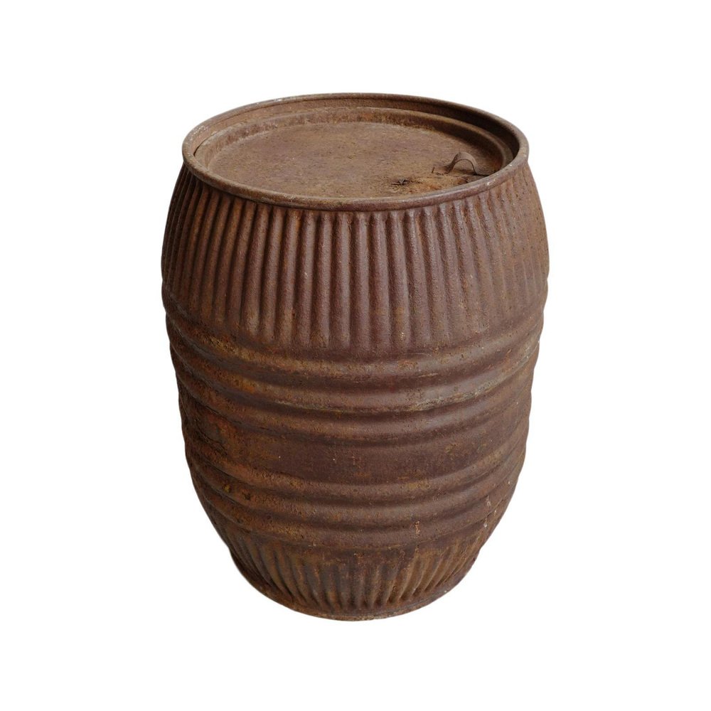 Vintage Iron Grain Barrel for sale at Pamono