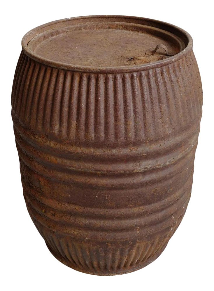 Vintage Iron Grain Barrel for sale at Pamono