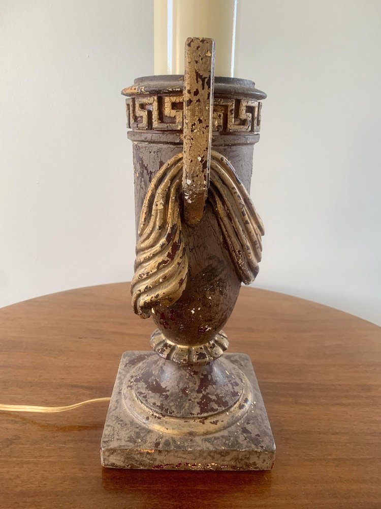 Neoclassical Urn Form Greek Key Table Lamp for sale at Pamono