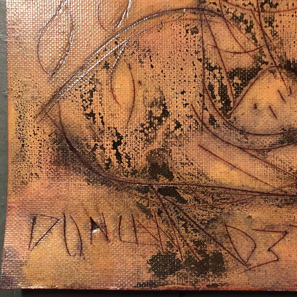 Peter Duncan, Abstract Nude, Encaustic Painting on Paper for sale at Pamono