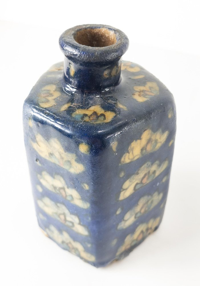 Turkish Pottery Dark Blue Bottle for sale at Pamono