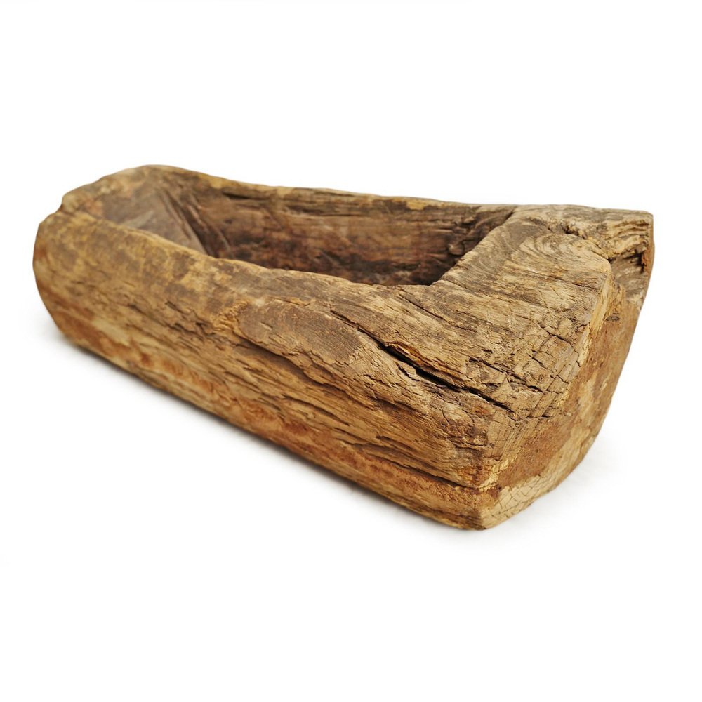 Vintage India Wood Log Trough for sale at Pamono