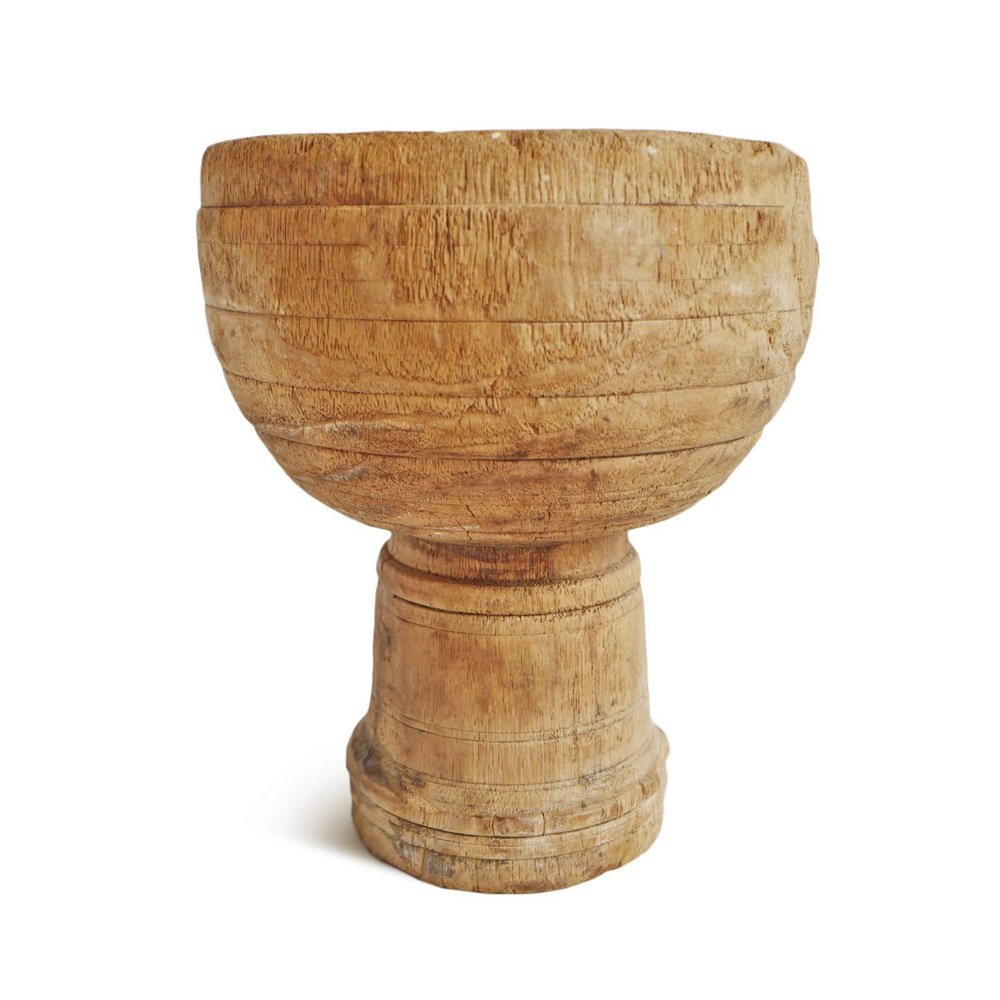 Vintage Wood India Mortar Cup for sale at Pamono