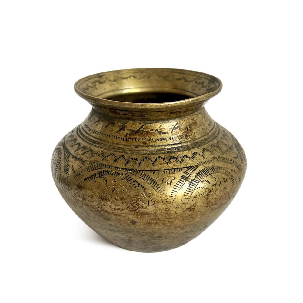 Antique Brass Ritual Pot for sale at Pamono