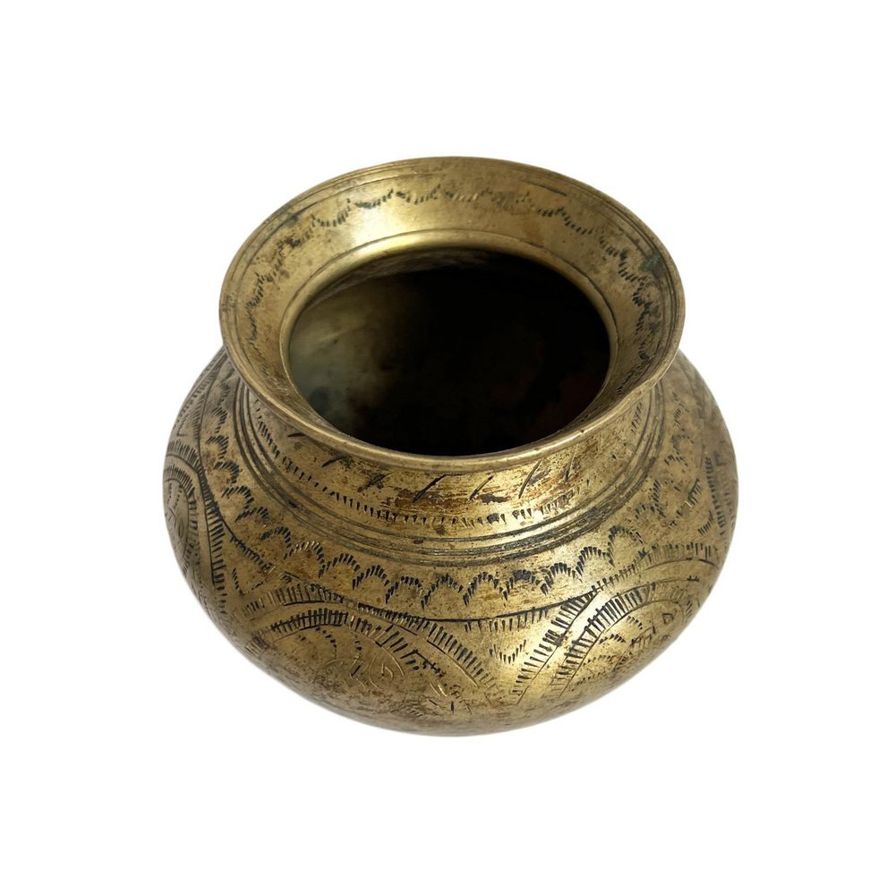 Antique Brass Ritual Pot for sale at Pamono