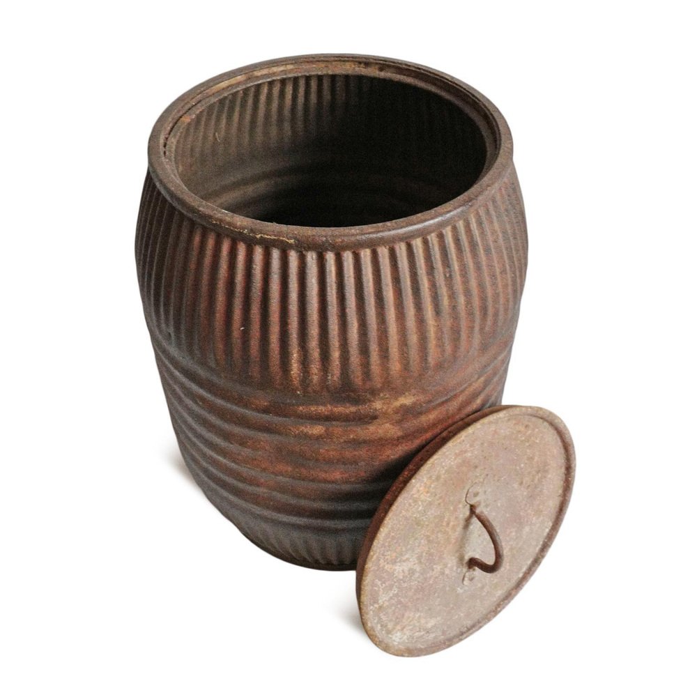 Barile vintage in ferro, India in vendita su Pamono