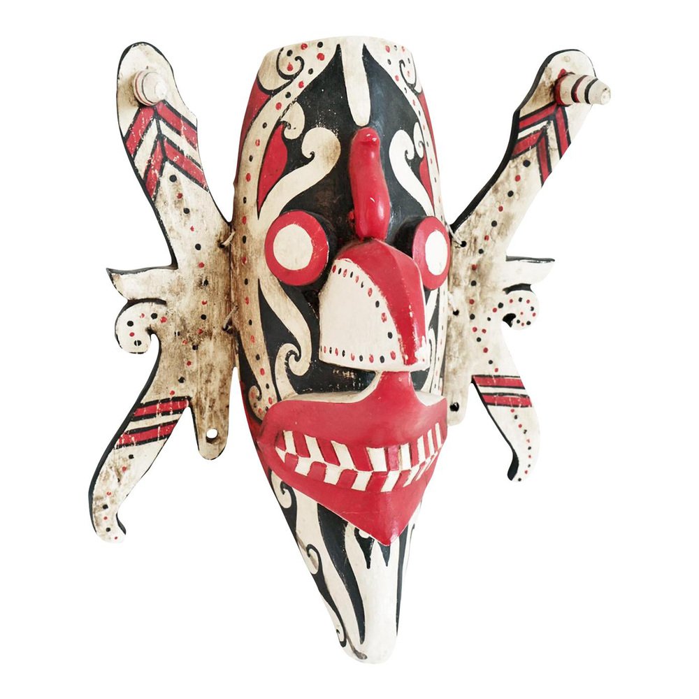 Vintage Painted Hudoq Dayak Mask for sale at Pamono