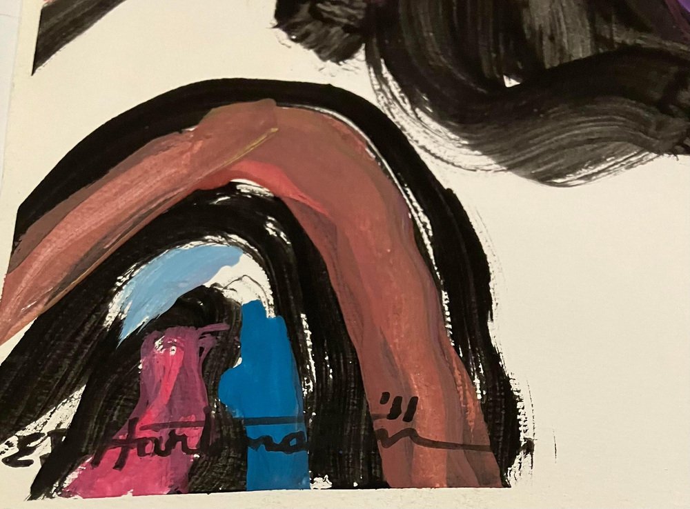 E.J. Hartmann, Abstract Modernist Portrait, 2000s, Paint on Paper for ...