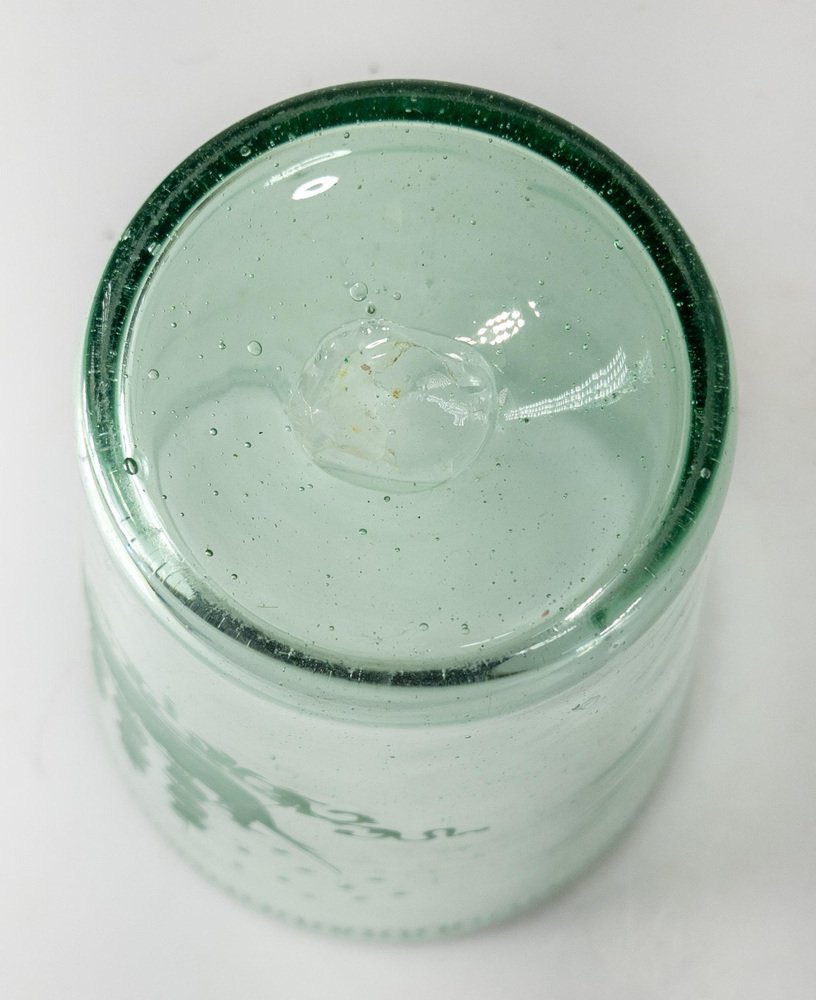 Antique Georgian Blown and Etched Glass Beaker Cup for sale at Pamono