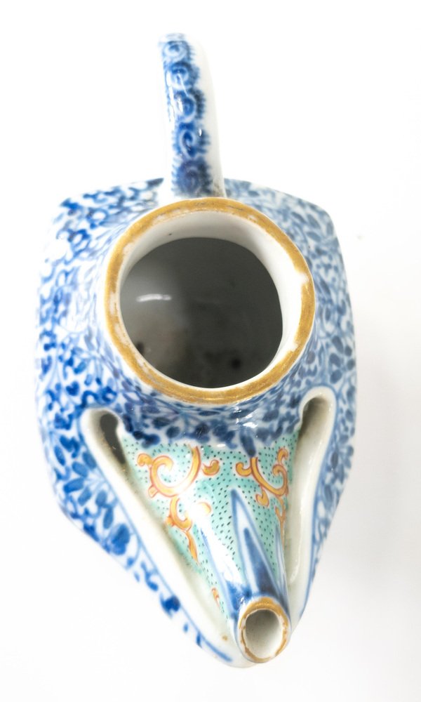 Antique Japanese Blue and White Polychrome Water Dropper for sale at Pamono