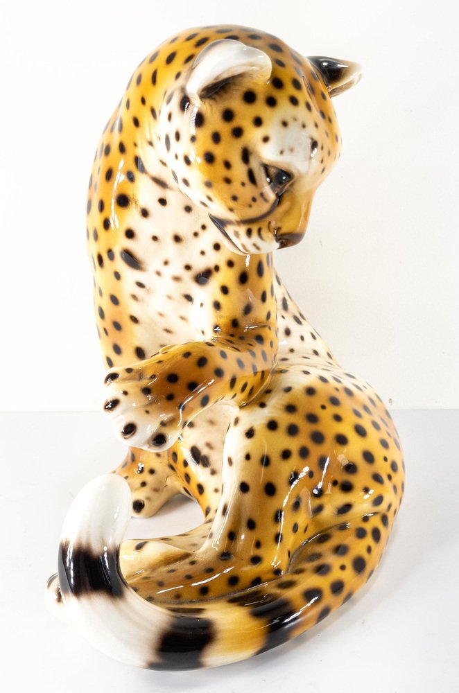 Antique Italian Ceramic Cheetah Figure from Scully & Scully for sale at ...