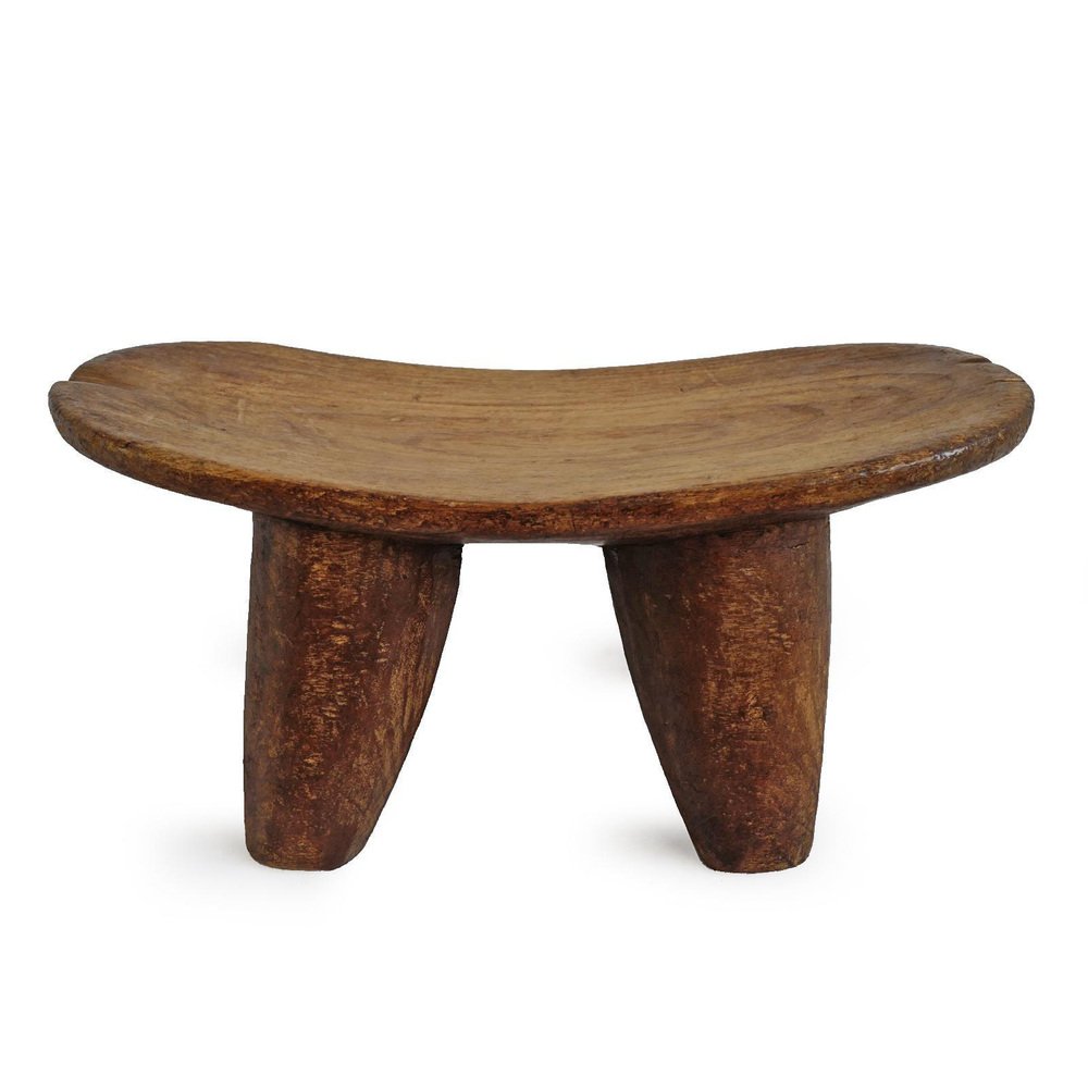 Mid 20th Century Lobi Wood Stool for sale at Pamono