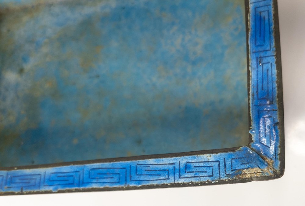 Mid-Century Chinese Enamel Silverplate Jardiniere Planter for sale at ...