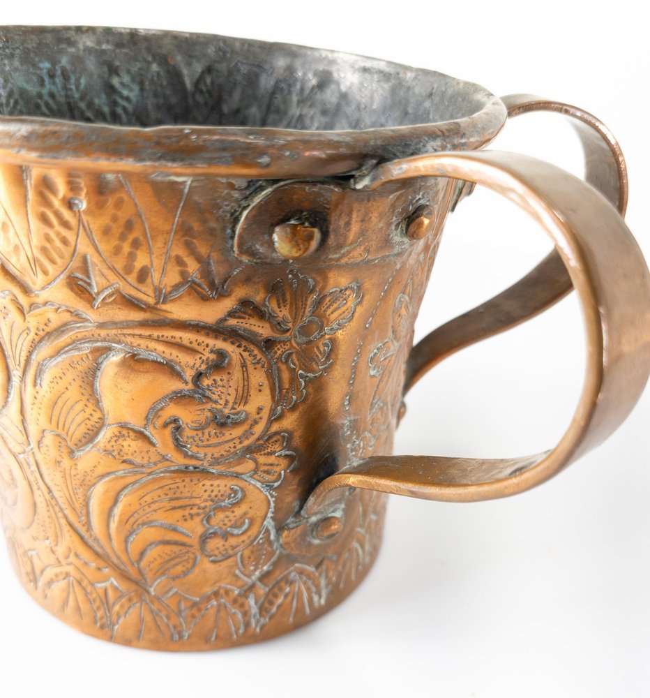 18th Century Engraved Copper Washing Mug Cup for sale at Pamono