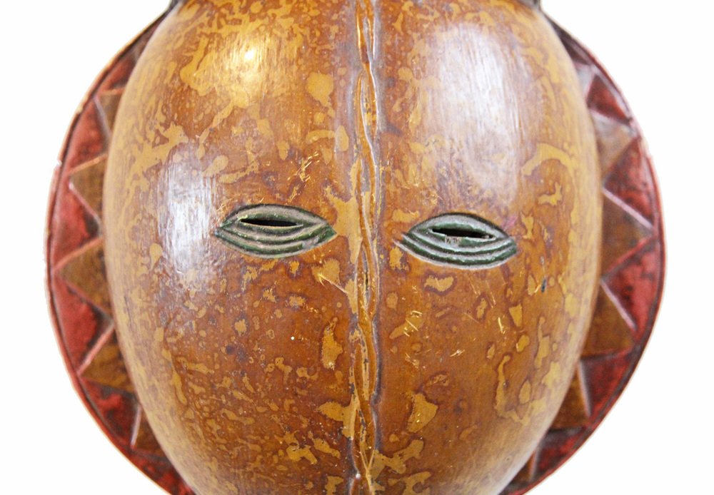 Vintage Painted African Elephant Mask for sale at Pamono